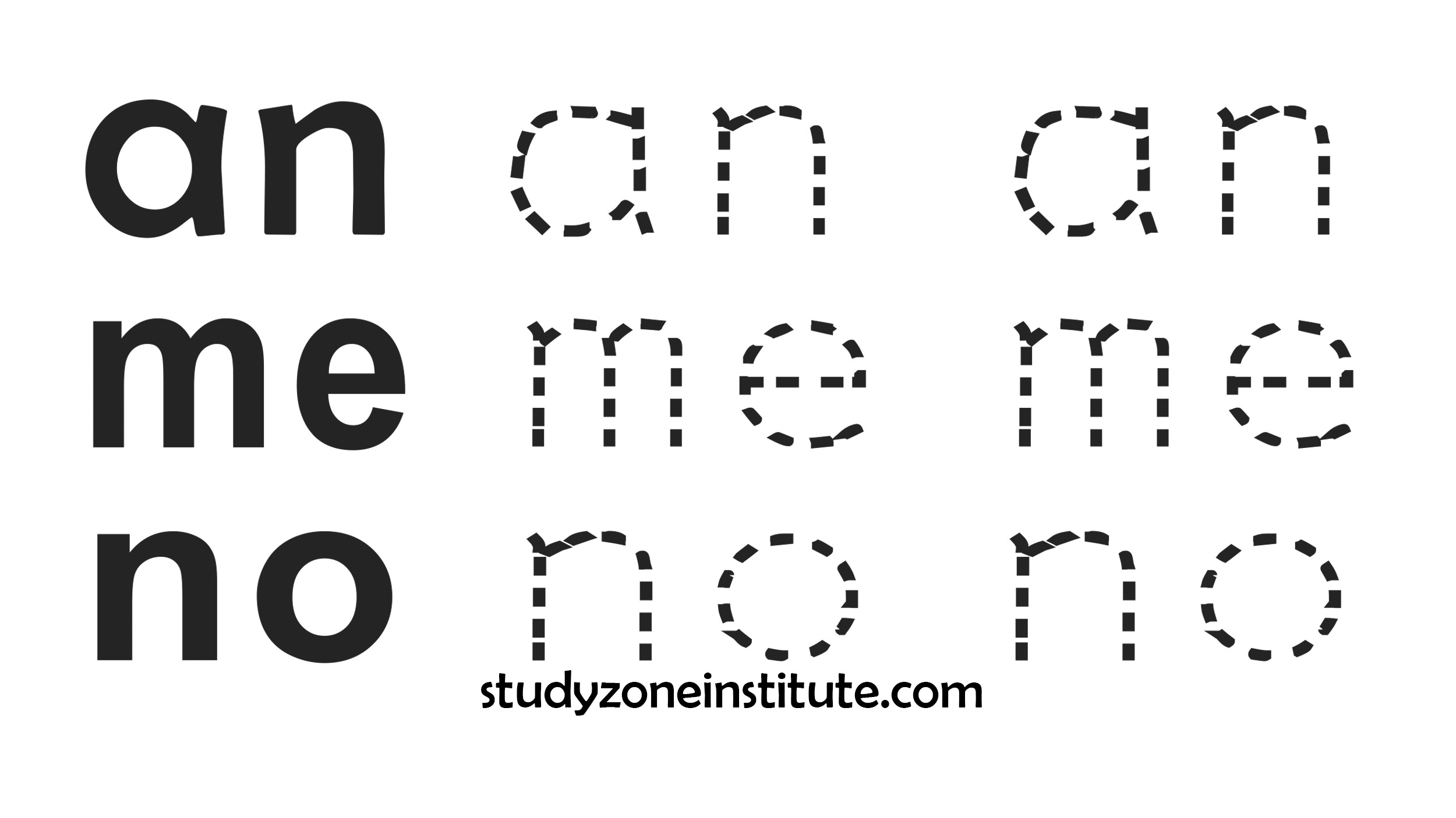 Two Letter Words Download 5 Free Worksheets For Tracing Study Zone