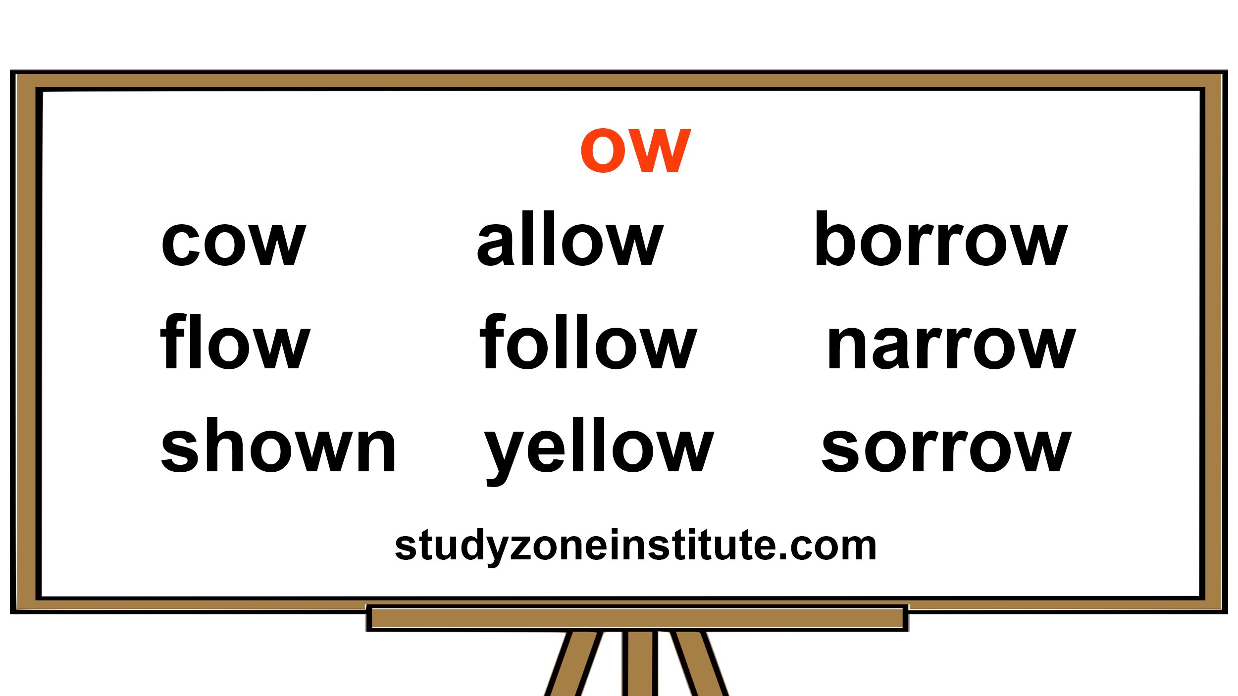 OW in words: 15 lists of rimes for spelling activities - Study Zone ...