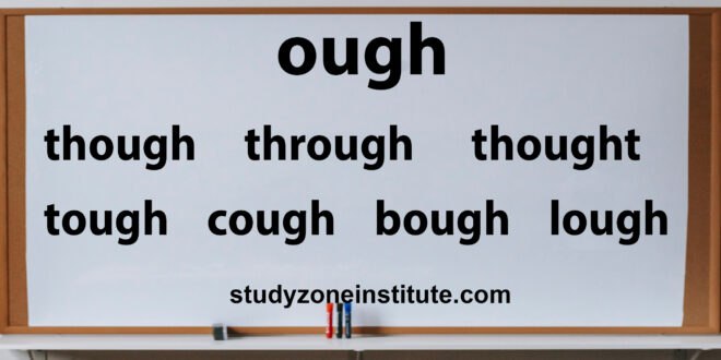 OUGH words: Learn 7 English sounds with these word lists - Study Zone ...