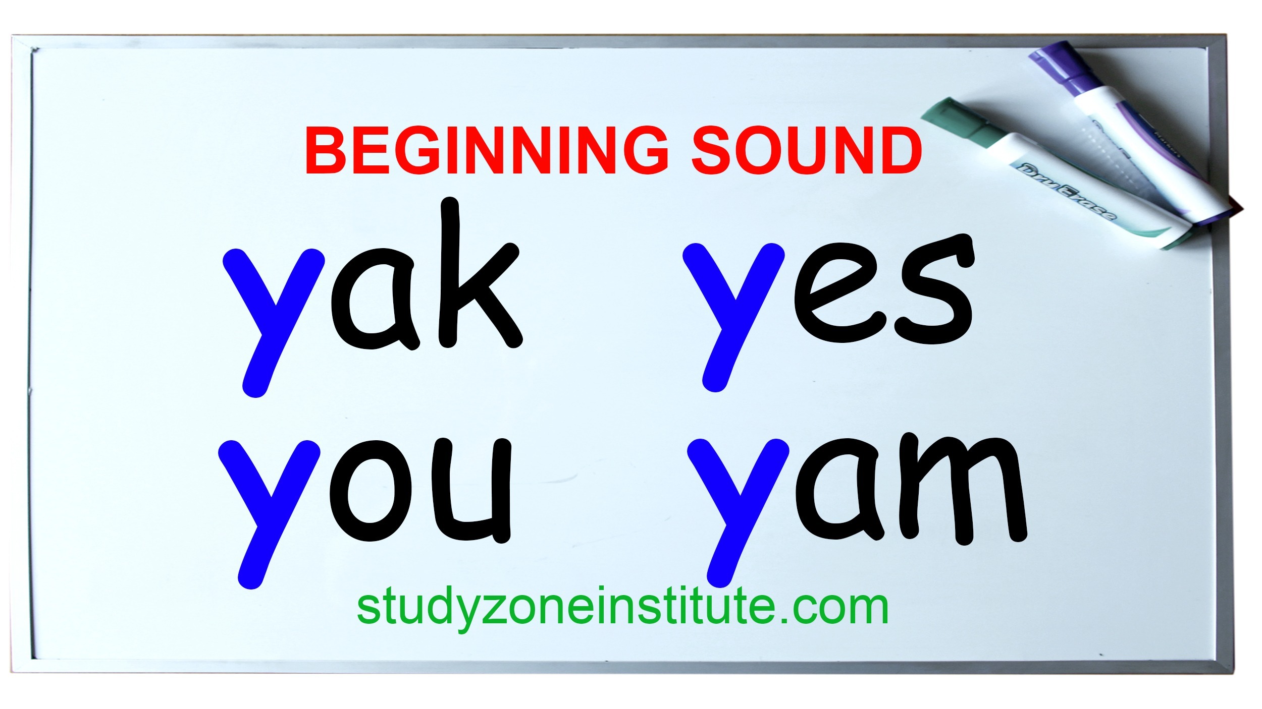 Beginning sound y: Download free worksheet, trace, colour - Study Zone Institute