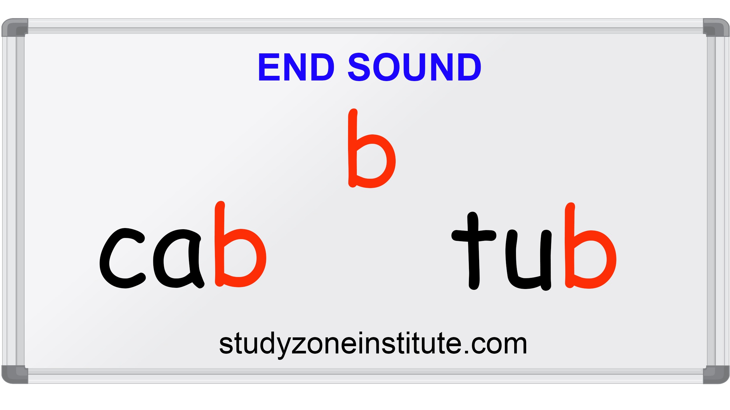 End sound b: Download free worksheet, trace, colour and fill - Study ...