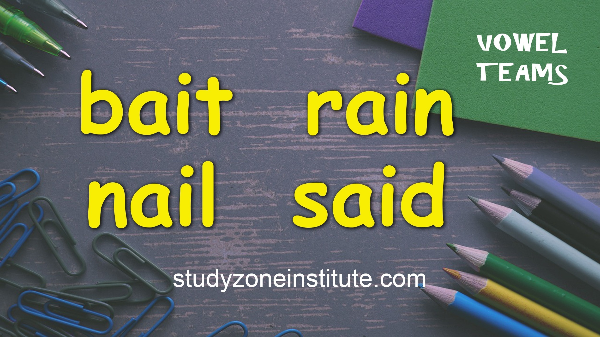 AI words: Download 5 free worksheets with this vowel team - Study Zone Institute