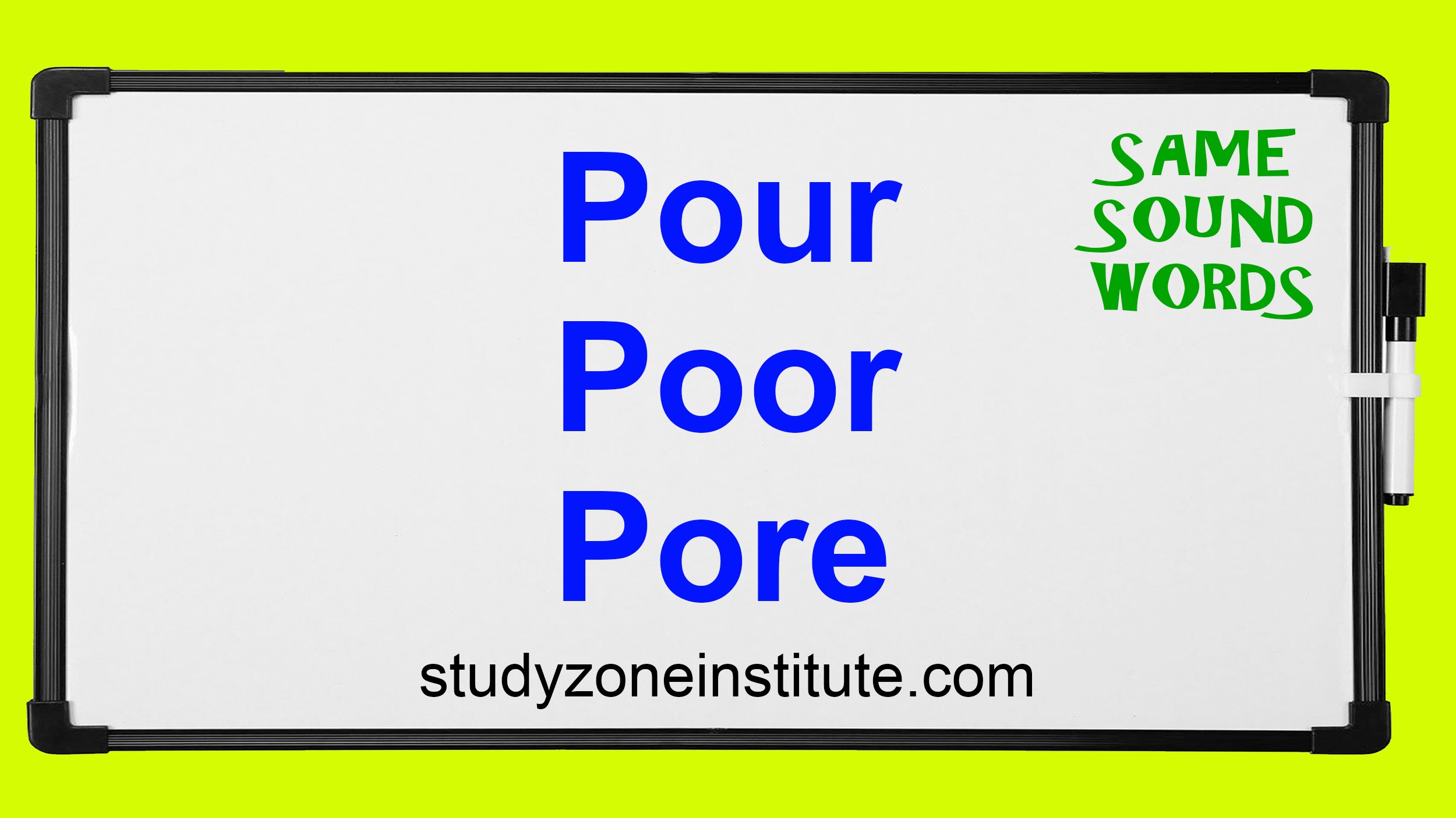 Pour Poor Pore: Download free worksheets to learn homophones - Study ...