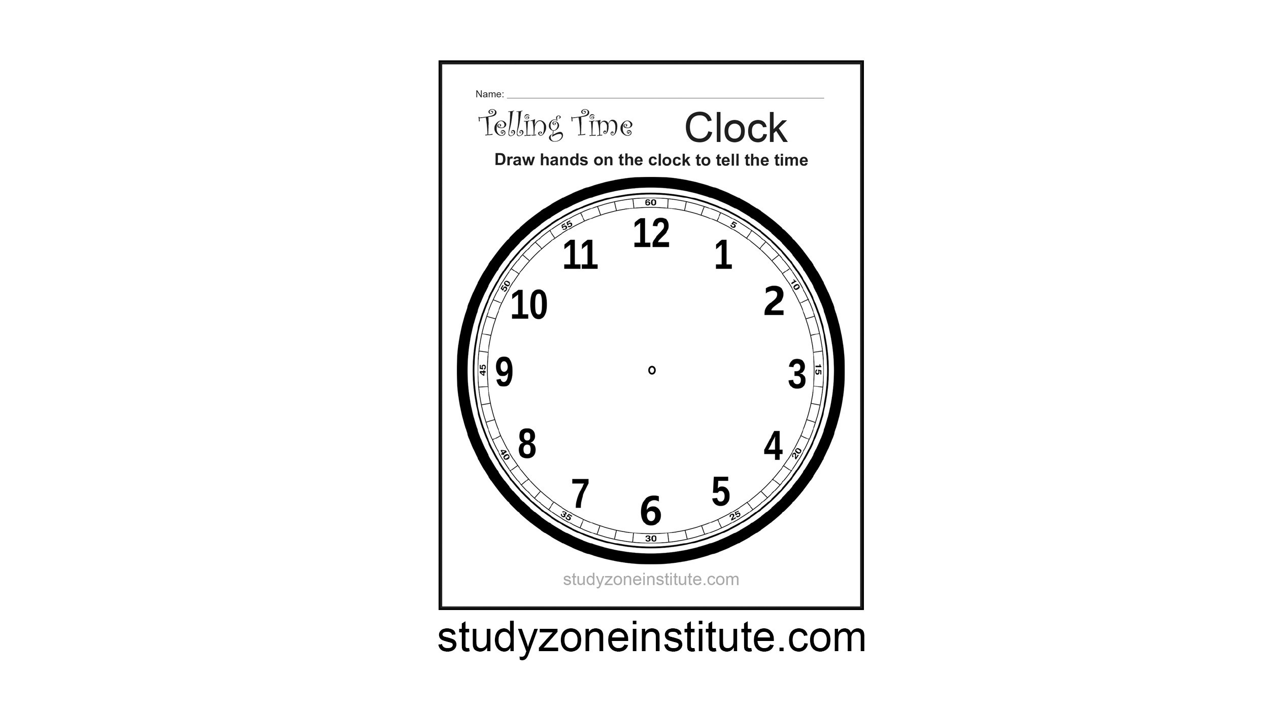Count in 5s on clock worksheet: Tell time with FREE downloadable ...