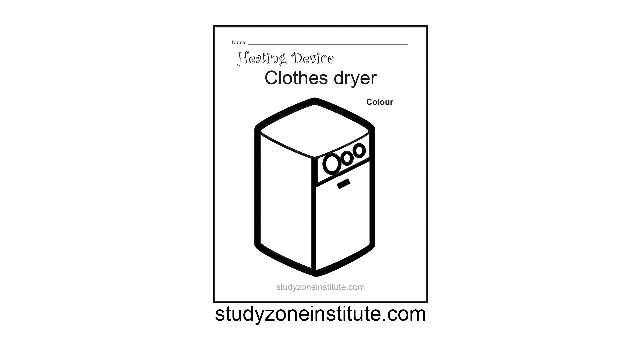 Dryer worksheet: Download FREE activity on this heating device - Study ...
