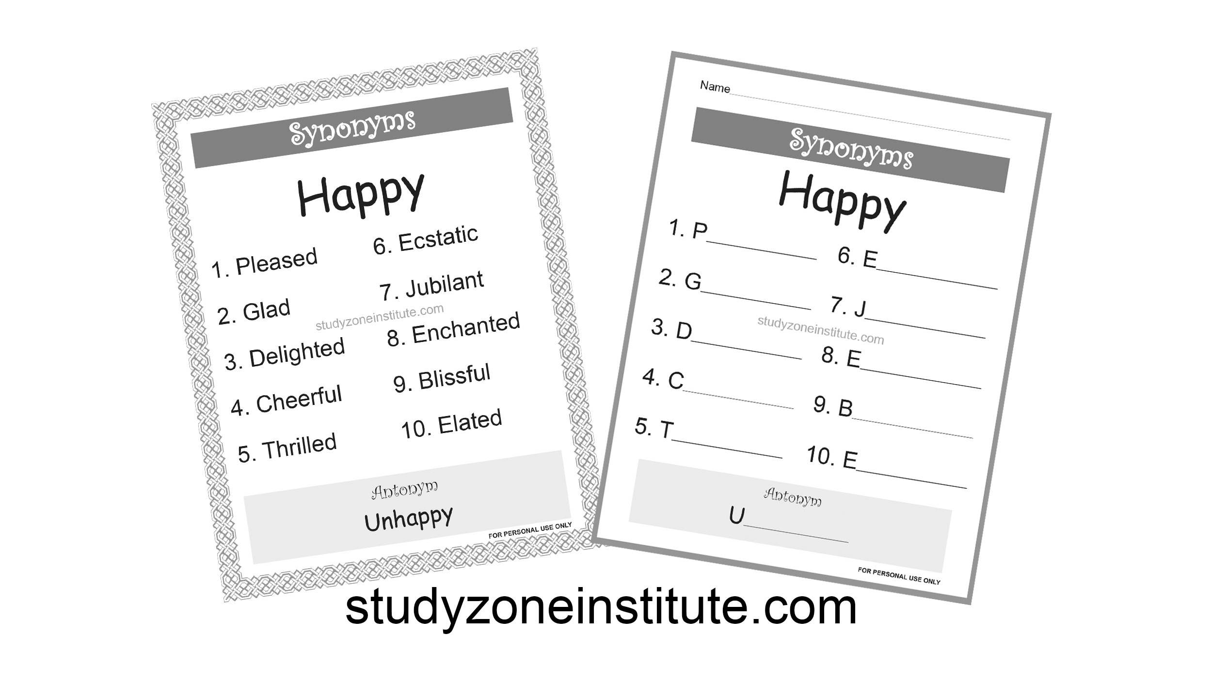 Happy synonyms: Improving student writing with stories, poster and ...