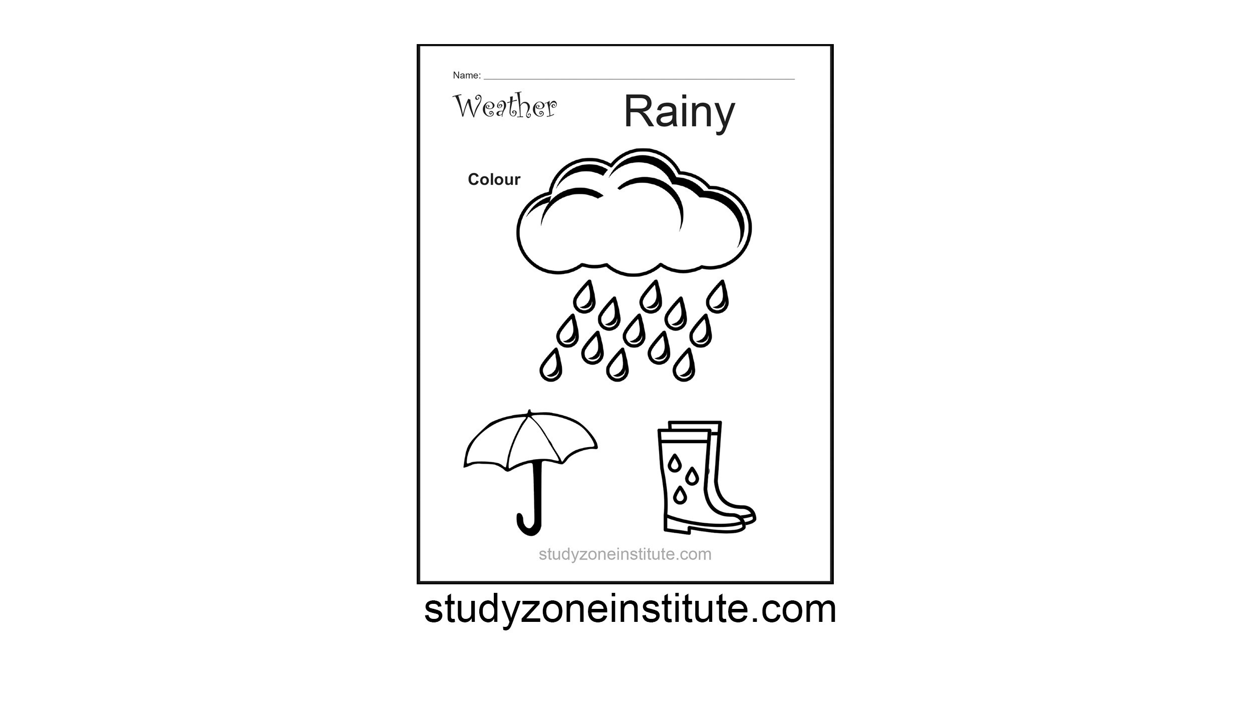 Rainy weather worksheet: Download FREE activity - Study Zone Institute