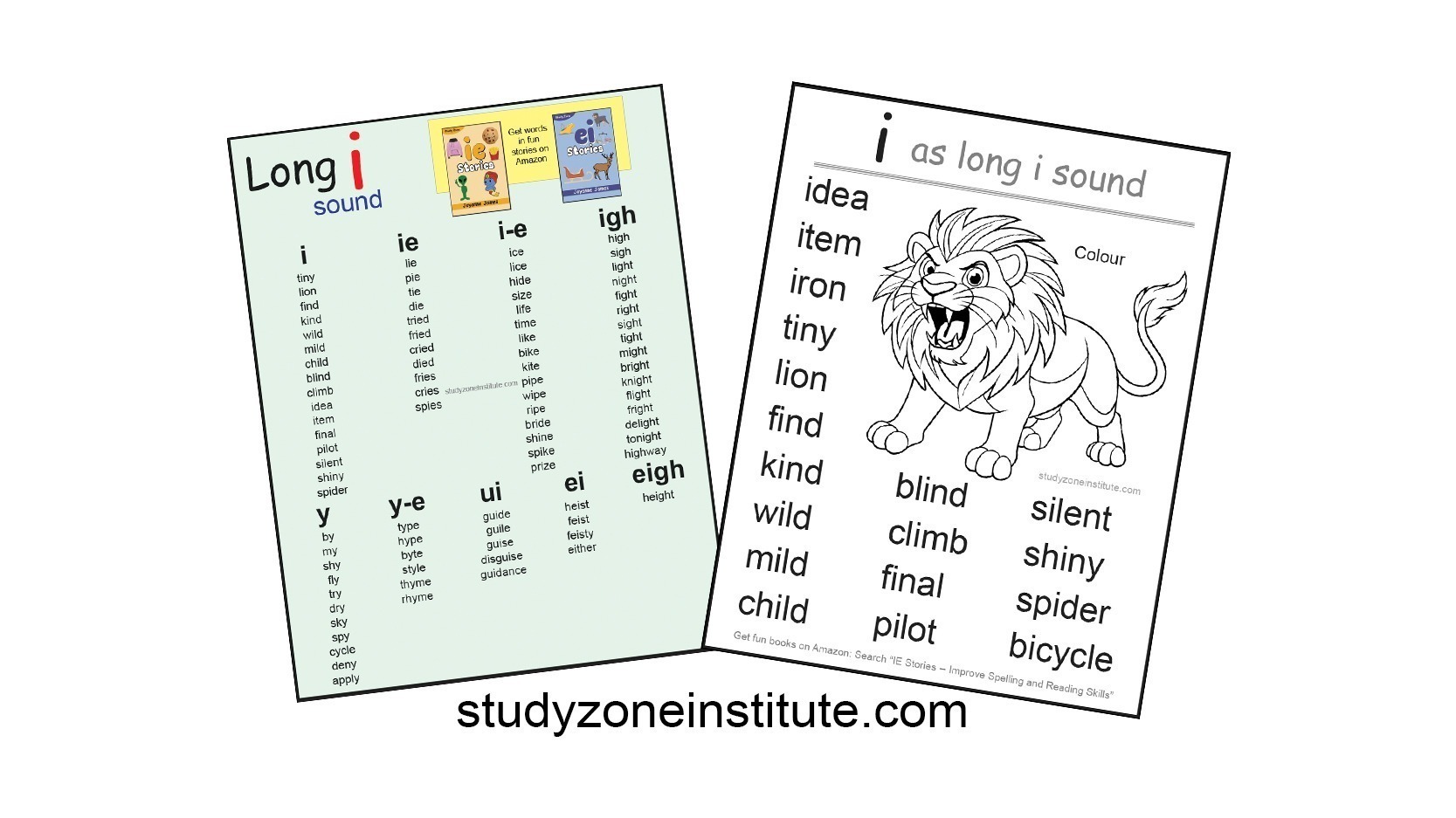 Letter ‘i long i’ sound in ‘lion’: Download free word list and ...