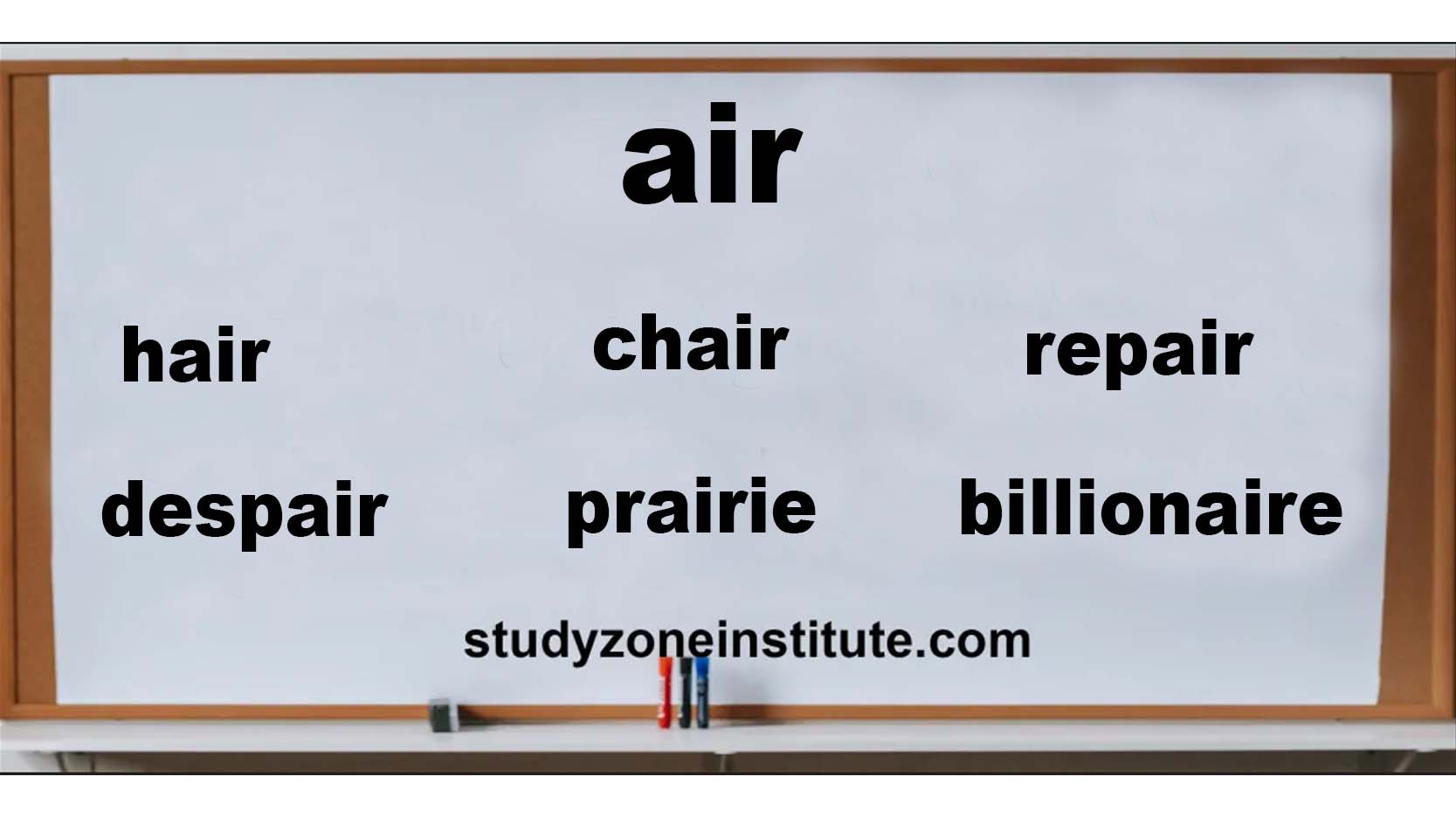 AIR words: Boost your spelling skills with engaging word list and examples - Study Zone Institute