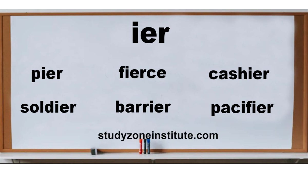 IER words: Learn the trigraph with word list and examples - Study Zone ...