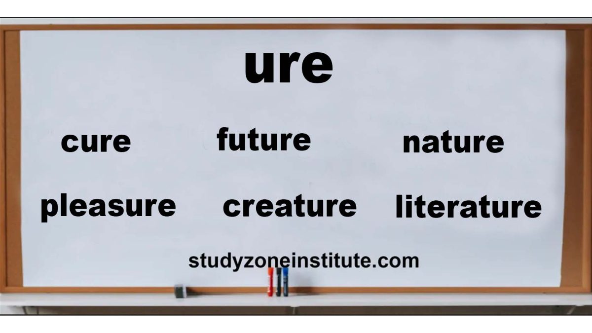 URE words: Learn cure and vulture with word list and examples - Study ...